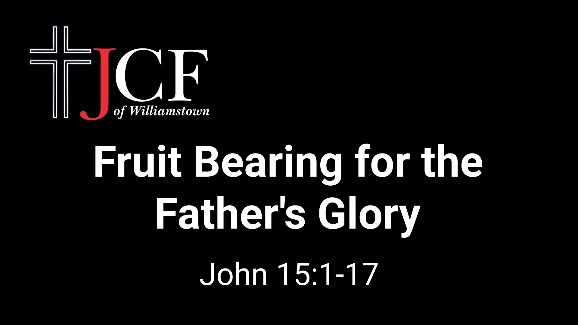 Fruit Bearing For The Fathers Glory Logos Sermons
