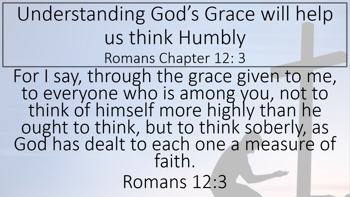 Understanding God's Grace will help us think humbly - Logos Sermons