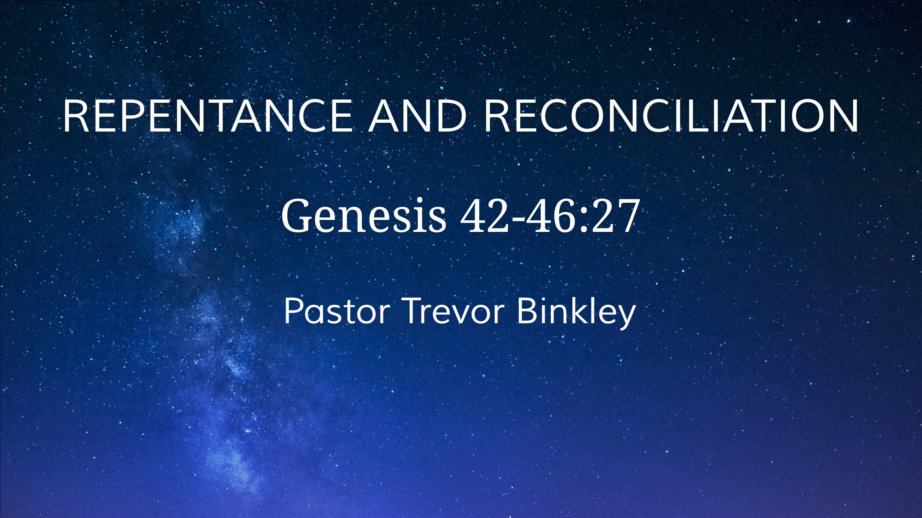 Repentance and Reconciliation - Logos Sermons