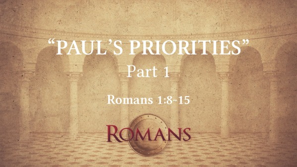 "Priorities" (Part 1) - Logos Sermons