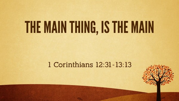 The Main Thing, is the Main Thing - Logos Sermons