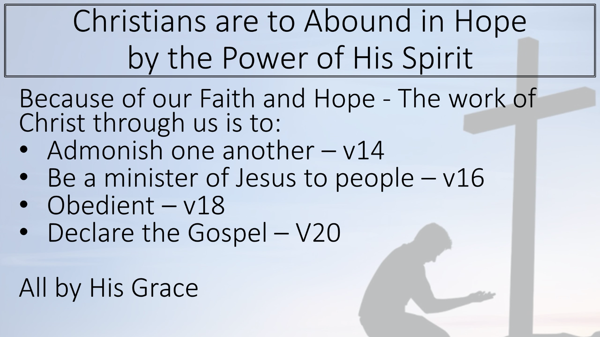 Christians are to abound in hope - Logos Sermons