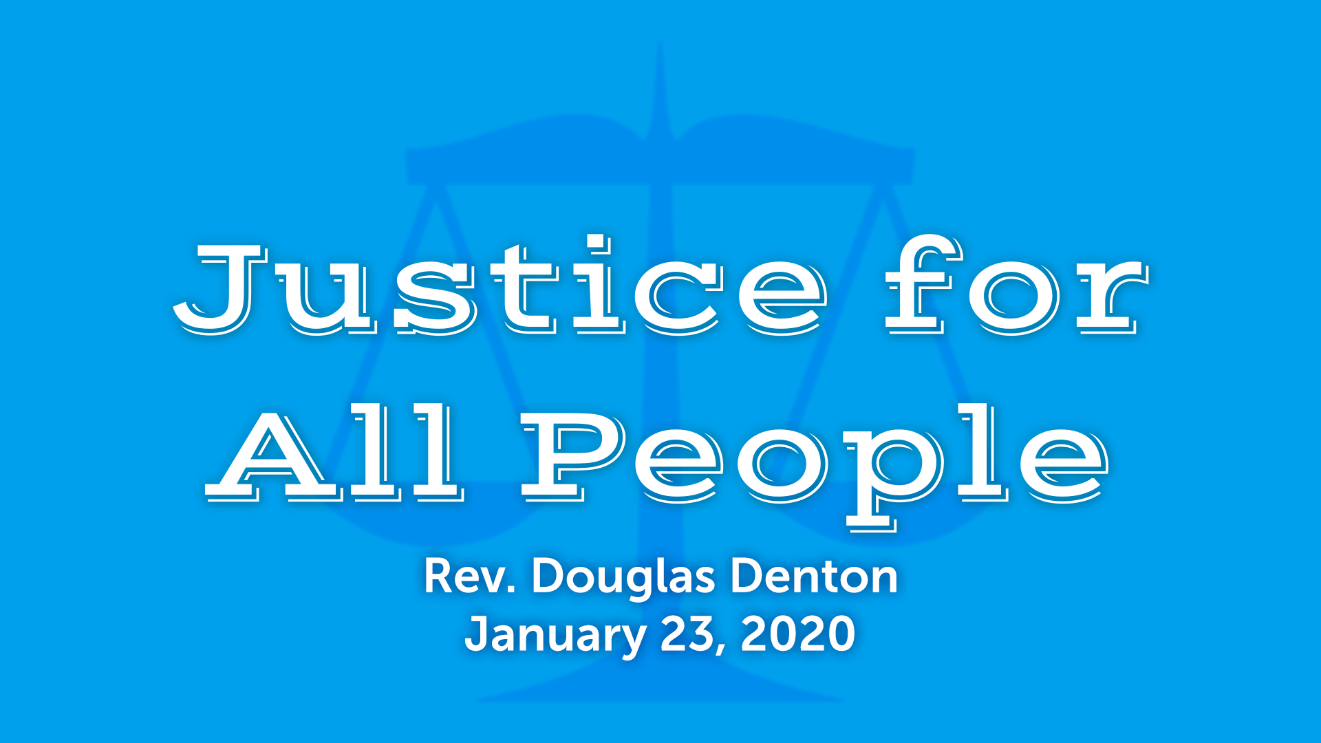 Justice for All People - Logos Sermons