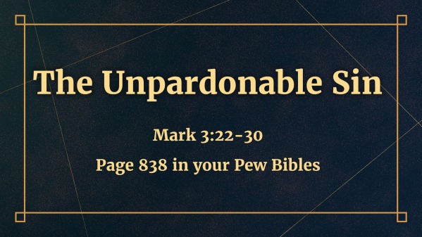The Unpardonable Sin - Logos Sermons