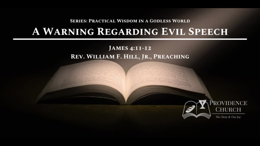 16 A Warning Regarding Evil Speech - Logos Sermons