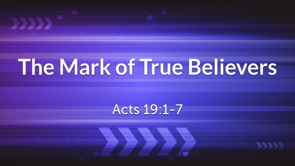 The Mark of True Believers - Logos Sermons