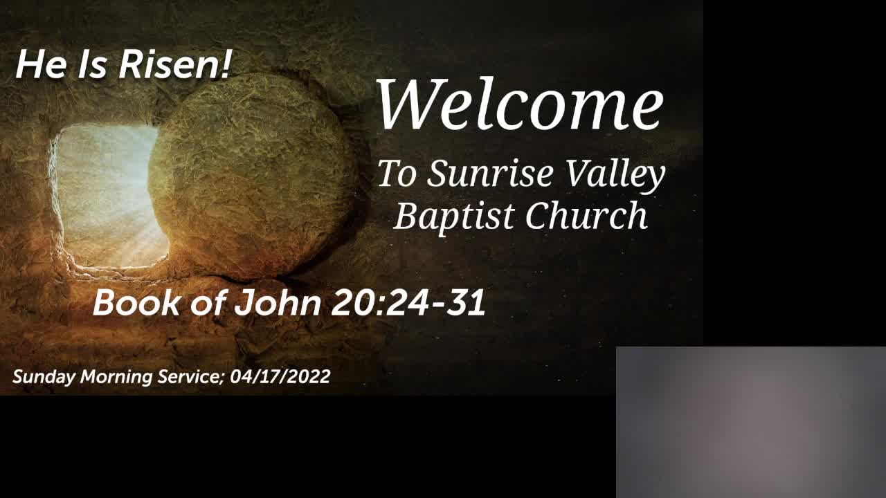 Video Recording 04/17/2022-Book of John 20:24-31 - Faithlife TV