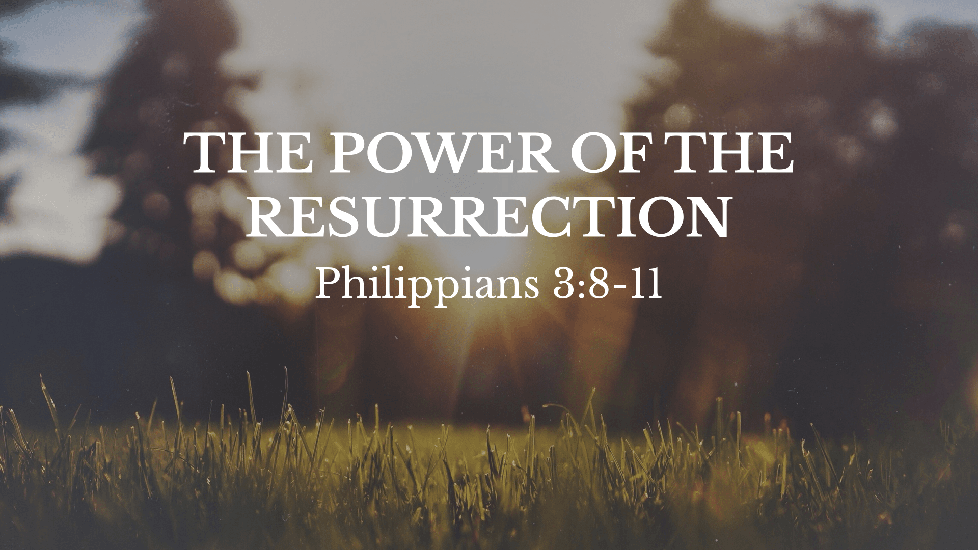 The Power of the Resurrection - Logos Sermons