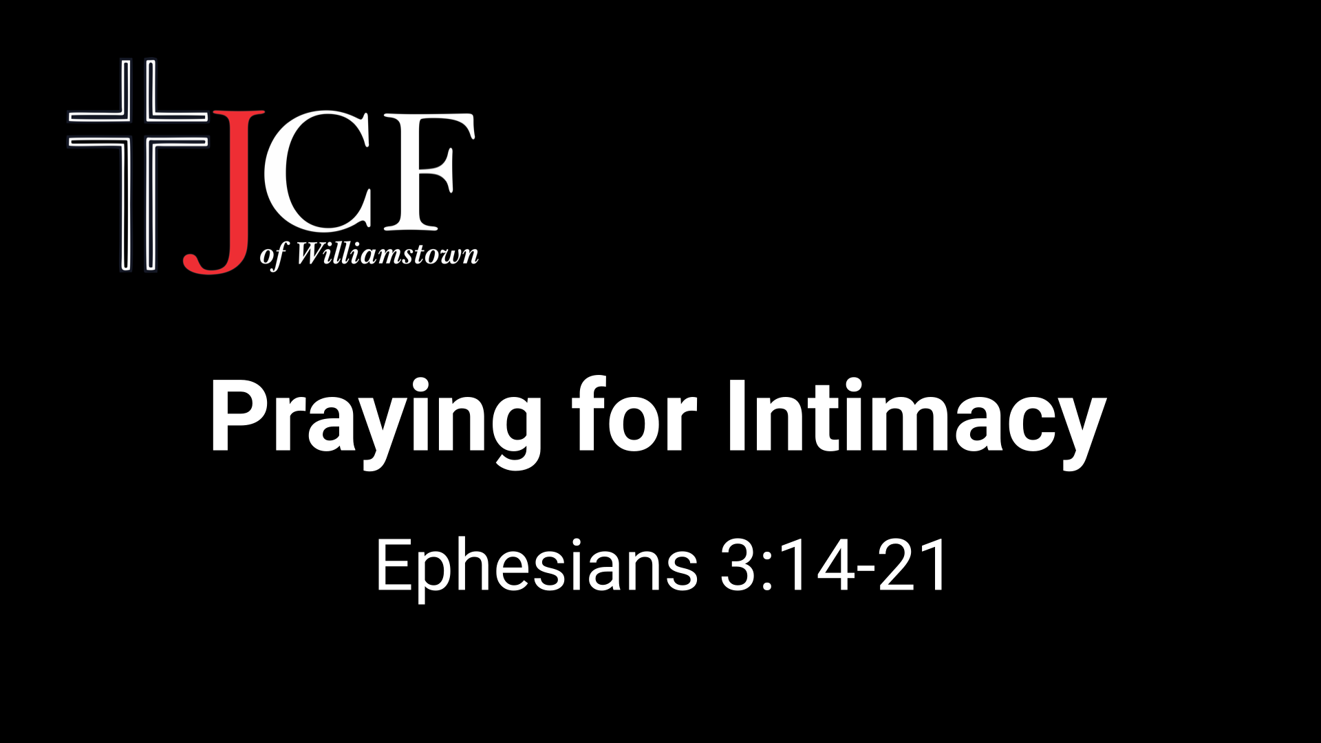 Praying for Intimacy - Logos Sermons