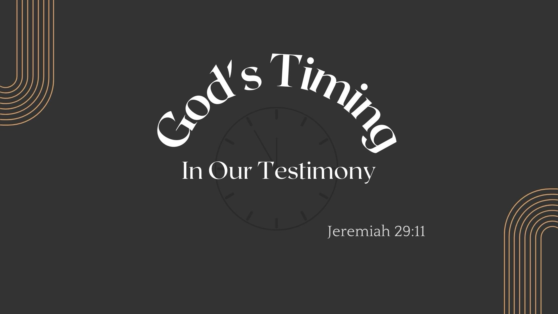 God's Timing In Our Testimony - SENIOR SUNDAY 2022 - Logos Sermons