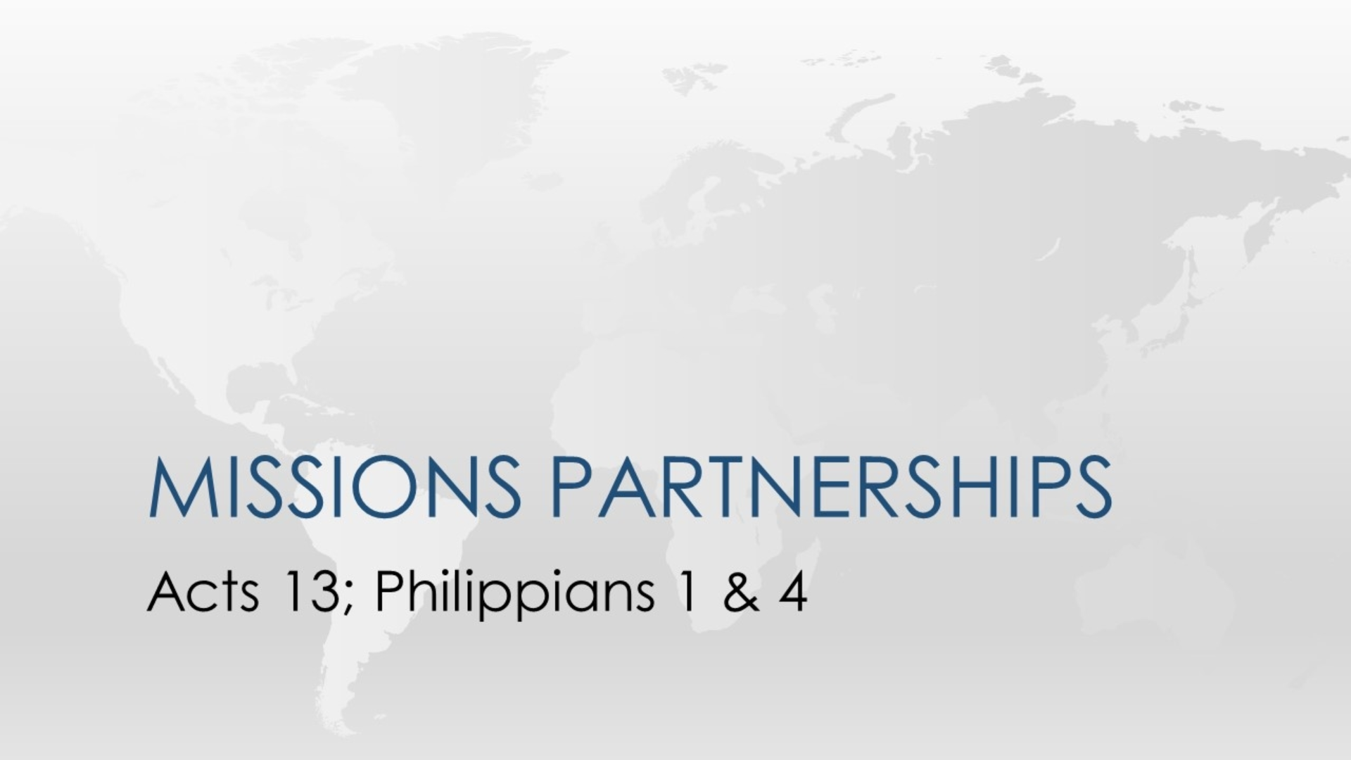 Missions Partnerships - Logos Sermons
