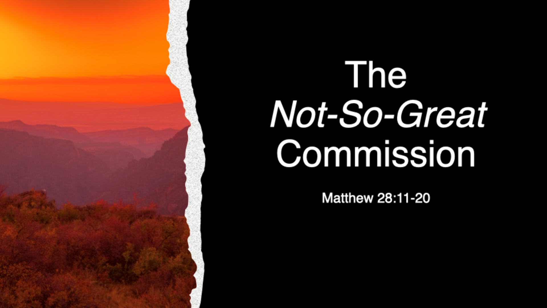 The Not So Great Commission - Logos Sermons