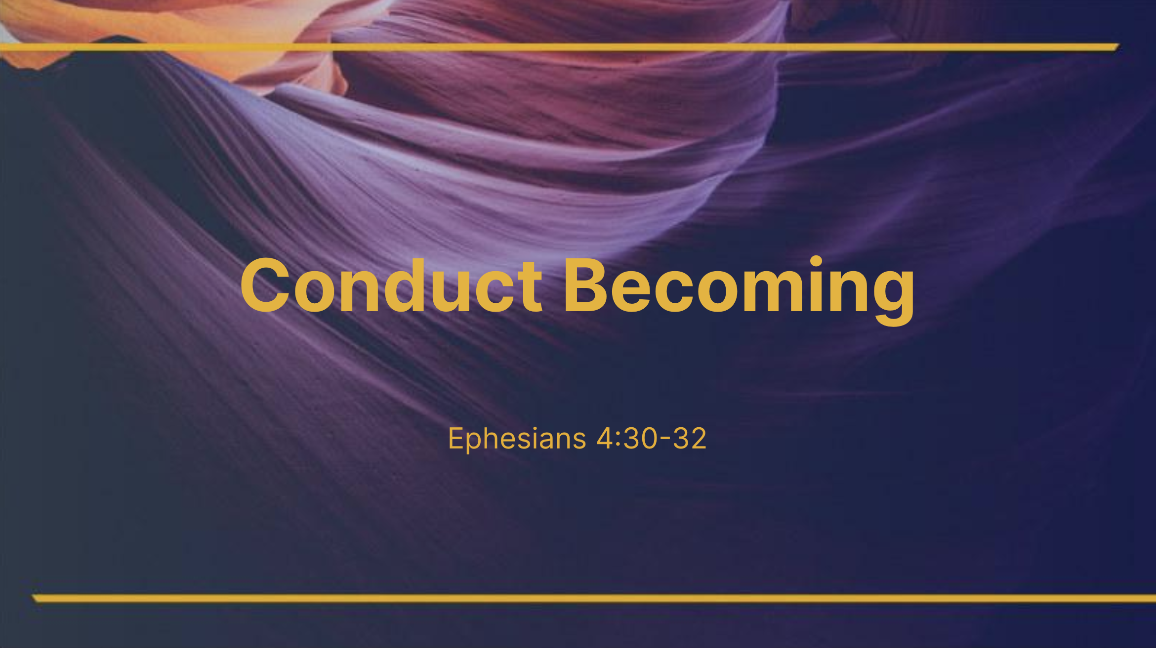 Conduct Becoming - Logos Sermons