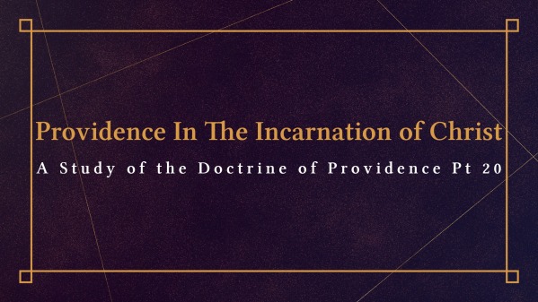 A Study of the Doctrine of Providence Pt 20 Providence in the ...