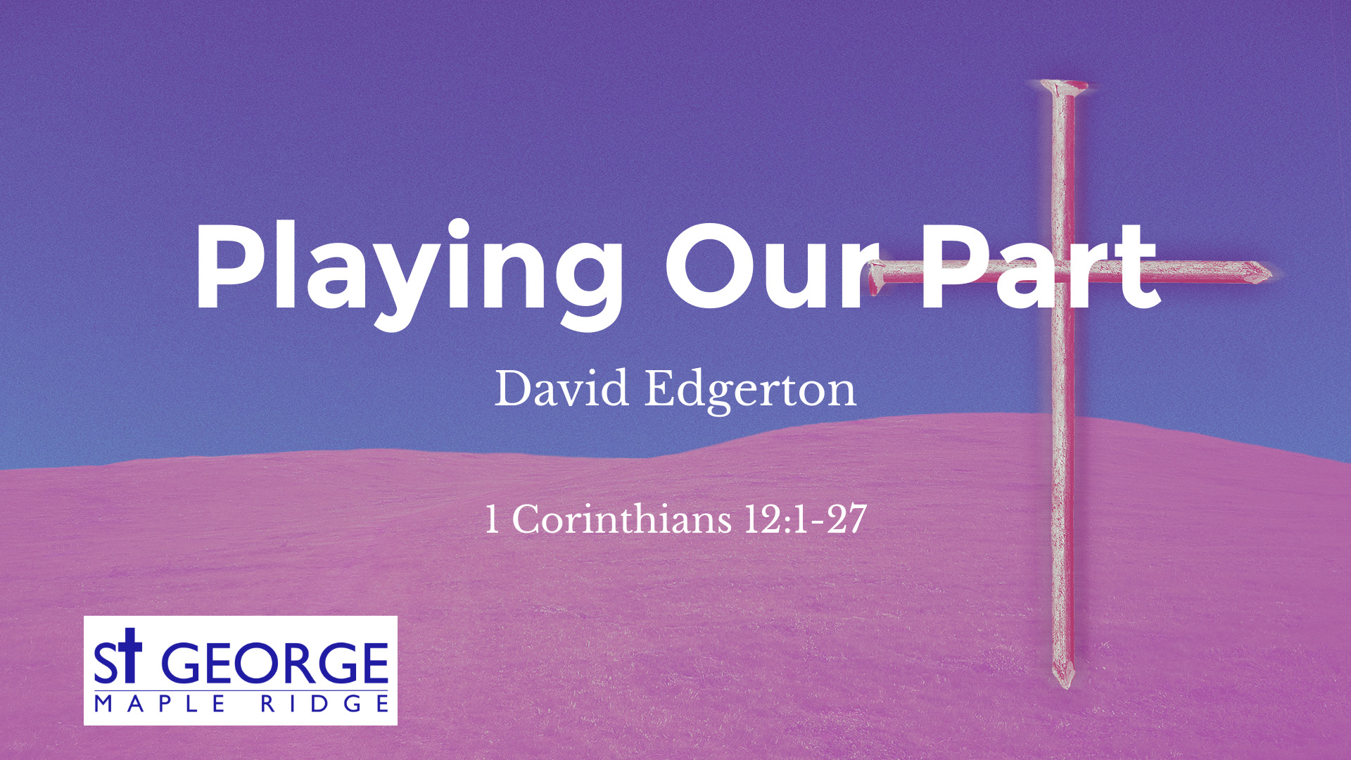 Playing Our Part - Logos Sermons