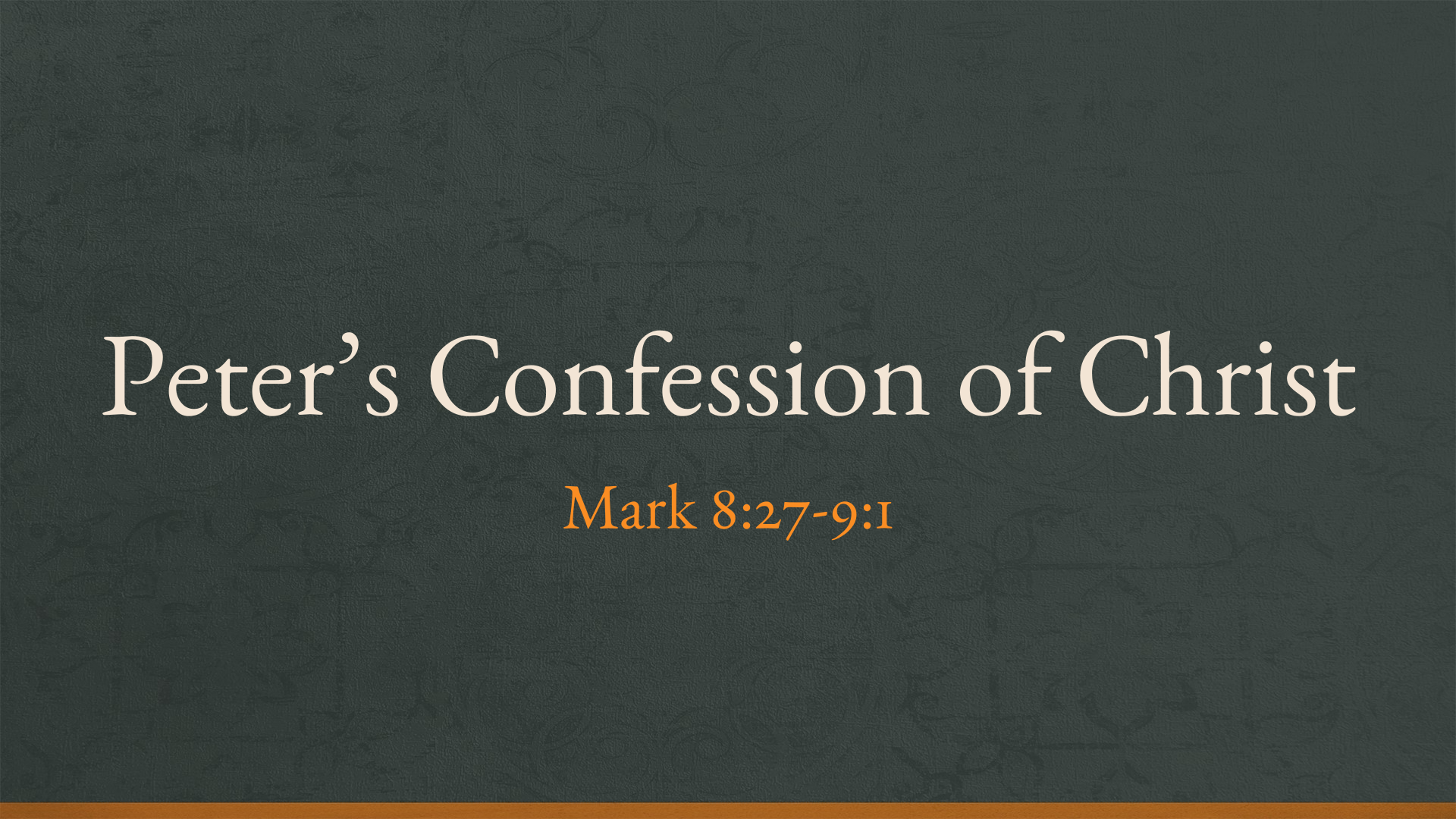 Peter's Confession of Christ - Logos Sermons