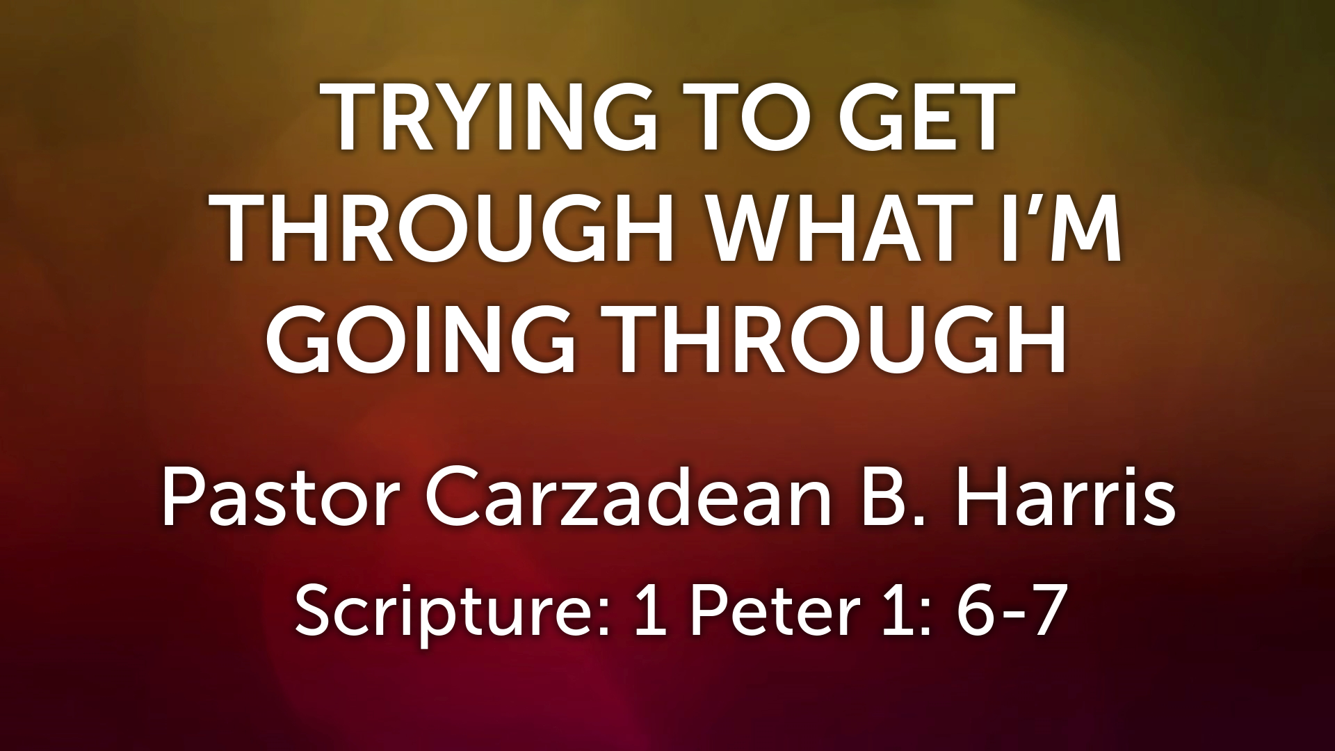 TRYING TO GET THROUGH WHAT I'M GOING THROUGH (Podcast) - Logos Sermons