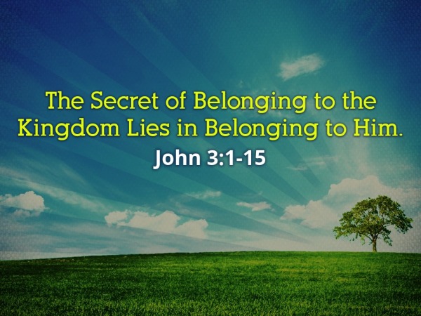 The Secret Of Belonging To The Kingdom Lies In Belonging To Him Logos