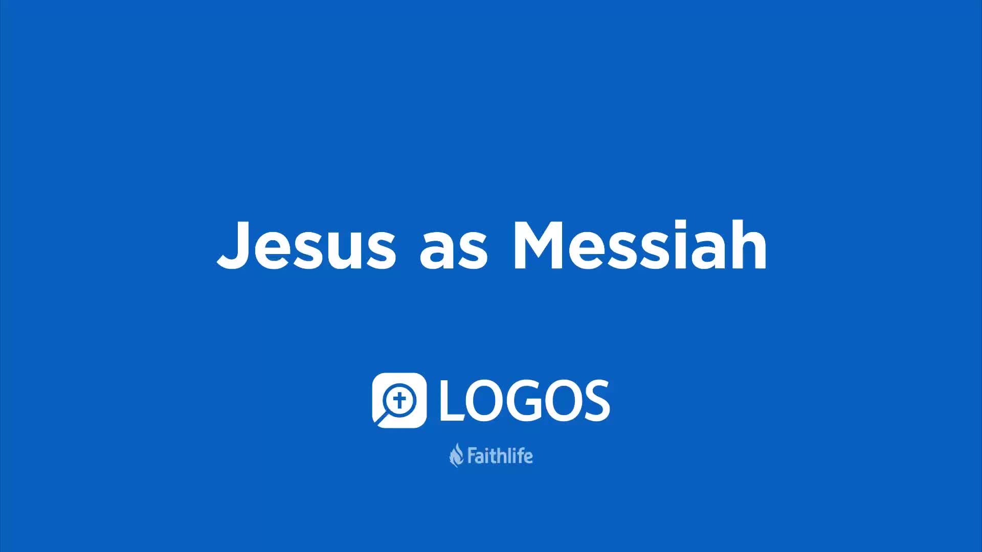 Tech Tip - Jesus As Messiah - Faithlife TV