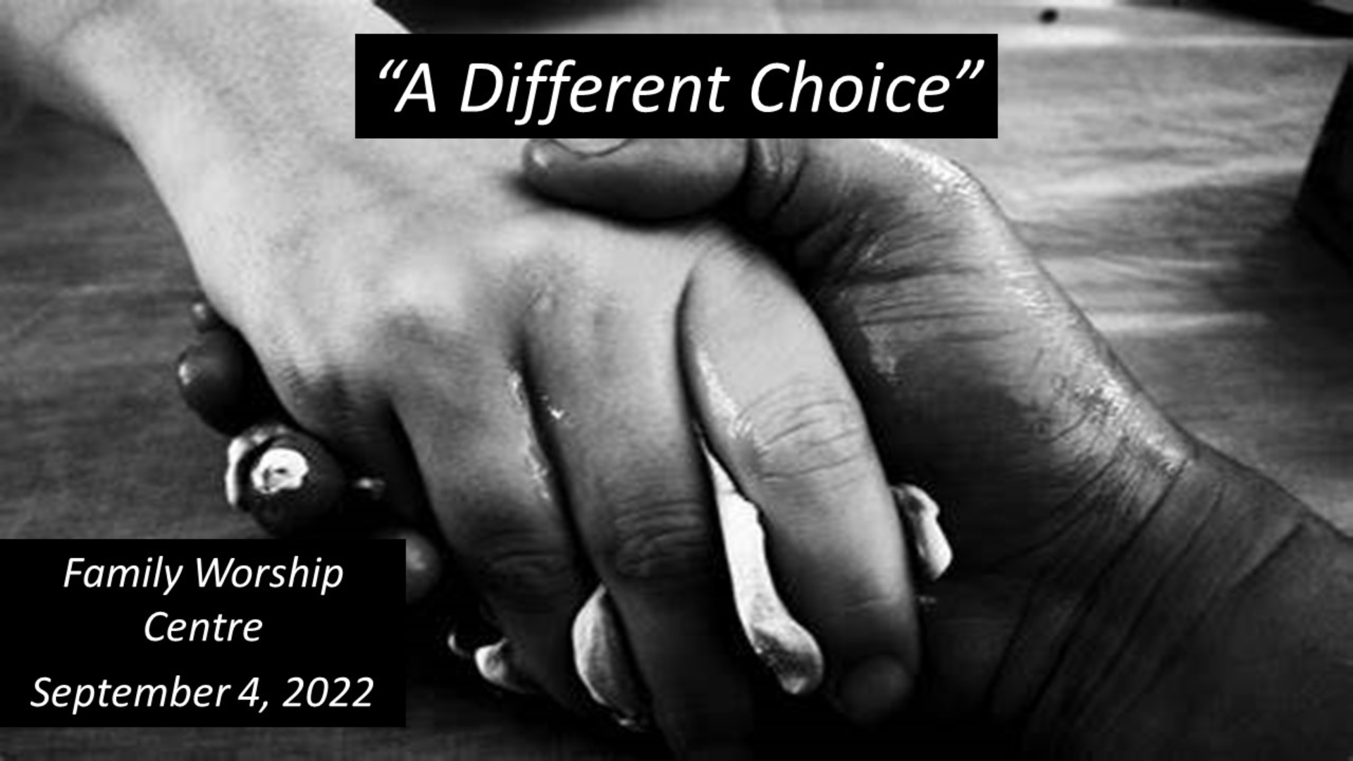 A Different Choice - Logos Sermons