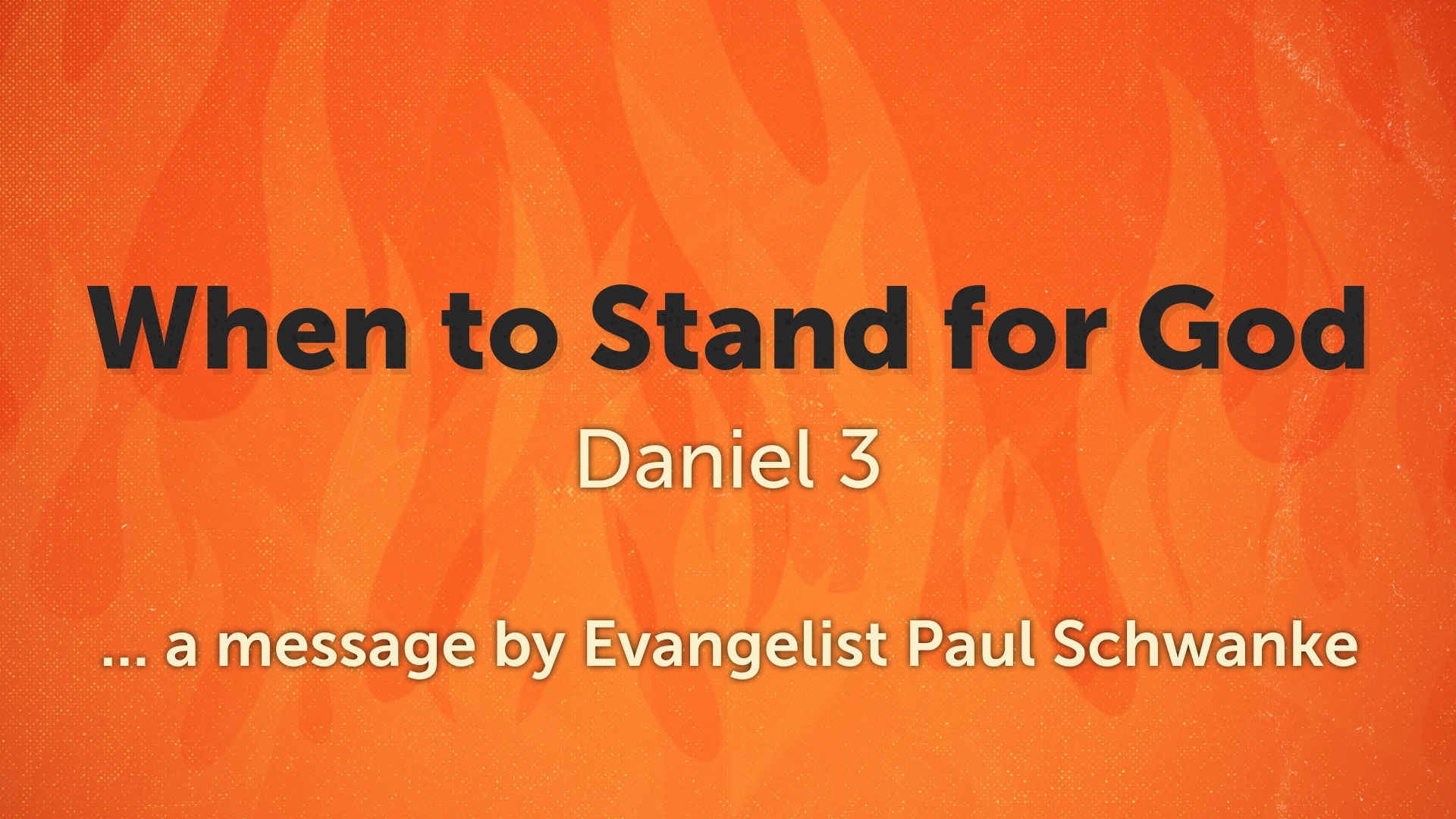 When to Stand for God - Sep. 3rd, 2022 - Logos Sermons