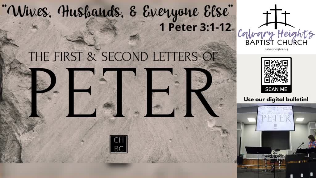 "Wives, Husbands, and Everyone Else" (1 Peter 3:1-12) - Logos Sermons