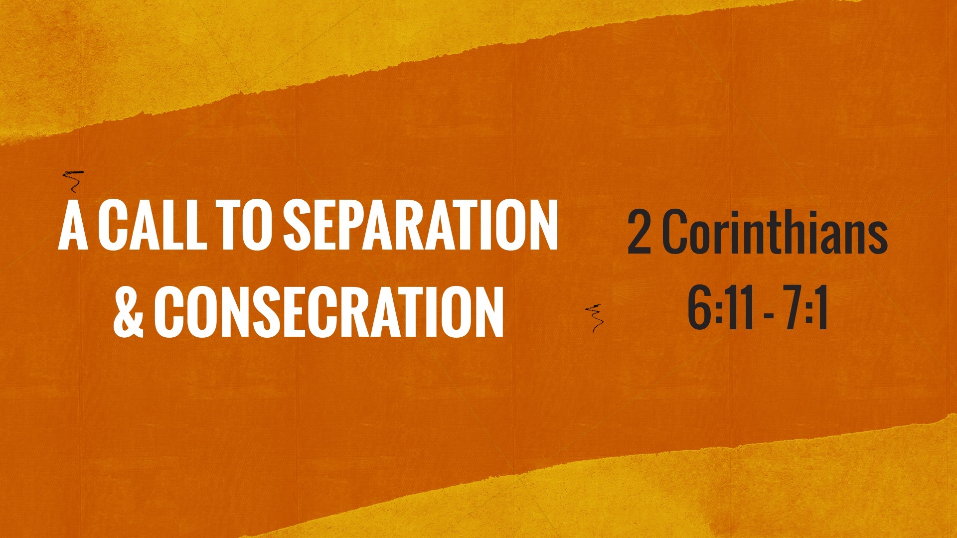 A Call to Separation & Consecration - Sep. 7th, 2022 - Logos Sermons