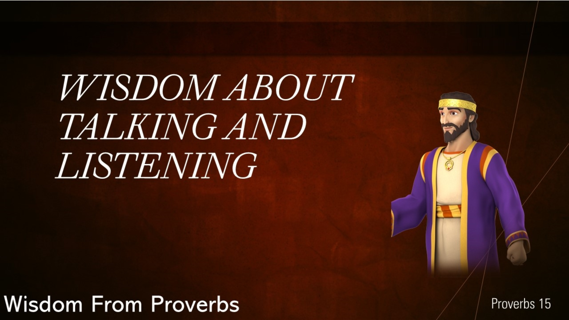 7. Wisdom about talkin anf listening - Proverbs 15 (Sunday September 18, 2022) - Logos Sermons