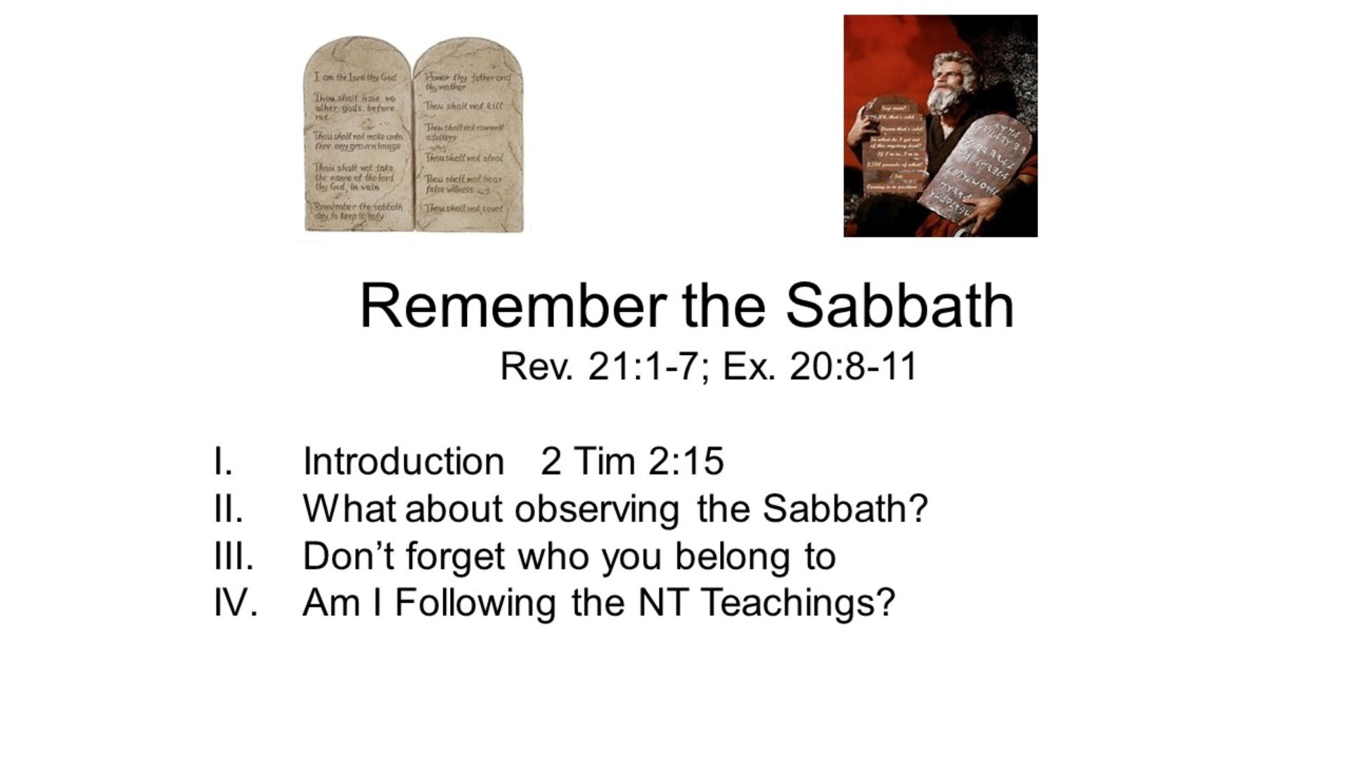 Remember the Sabbath - Logos Sermons