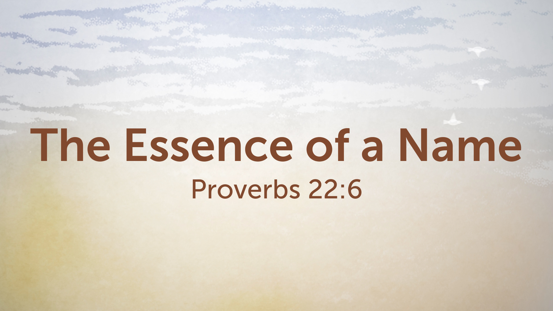 The Essence of a Name - Logos Sermons