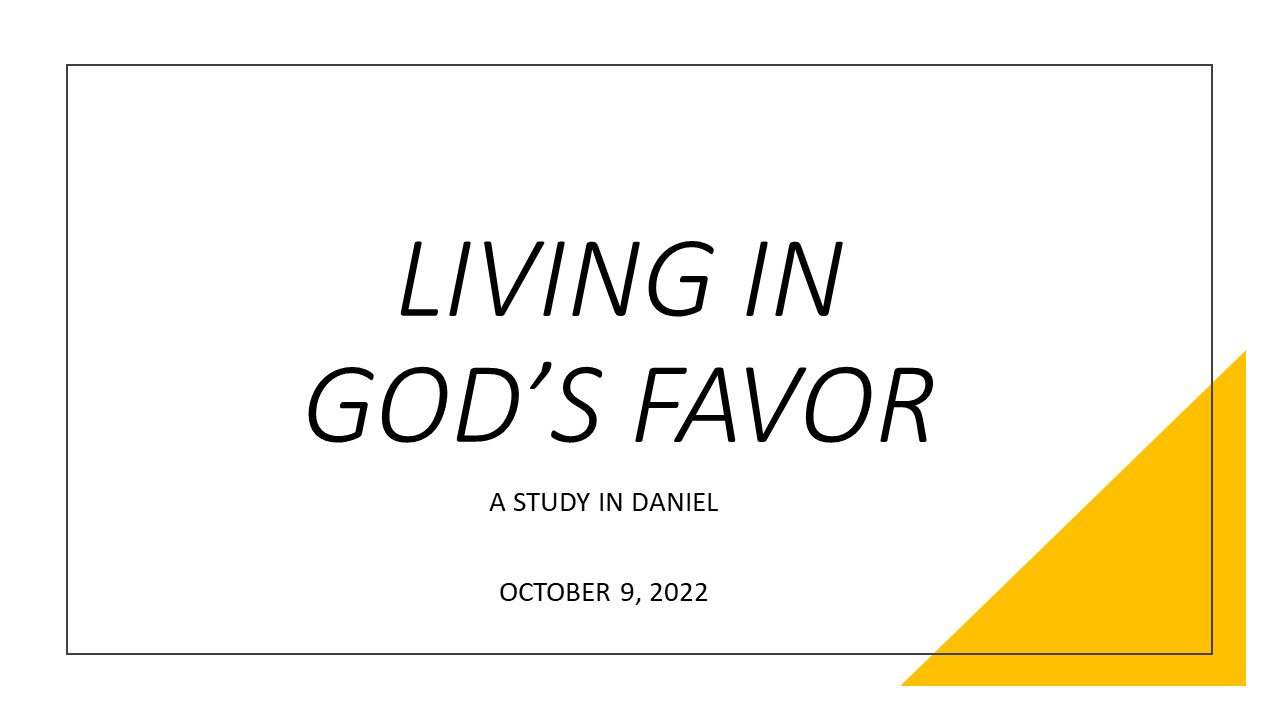 Living in God's Favor - Logos Sermons
