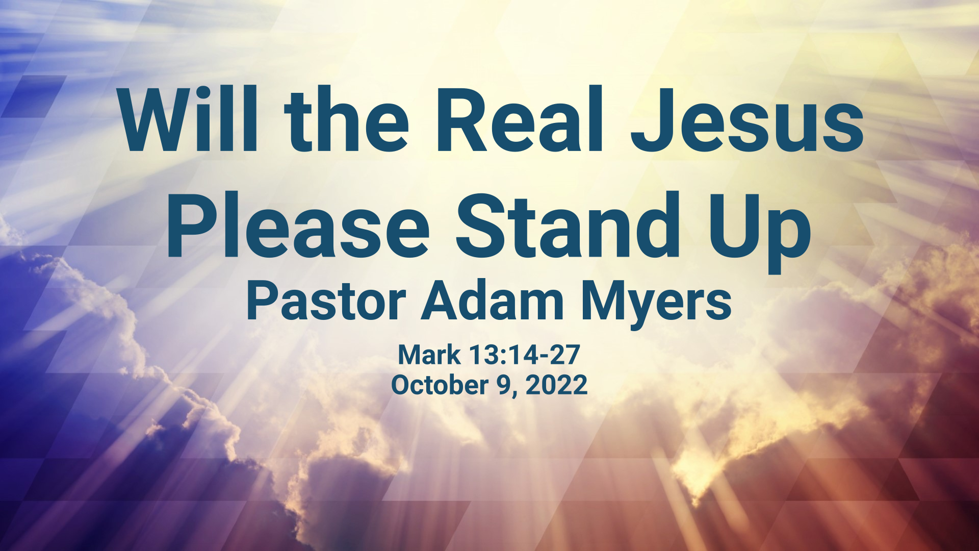 Will the Real Jesus Please Stand Up - Logos Sermons