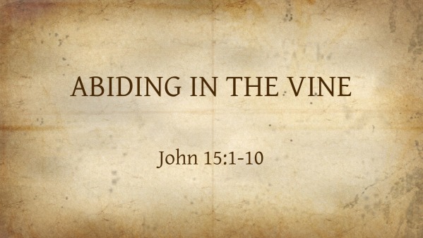 ABIDING IN THE VINE - Logos Sermons