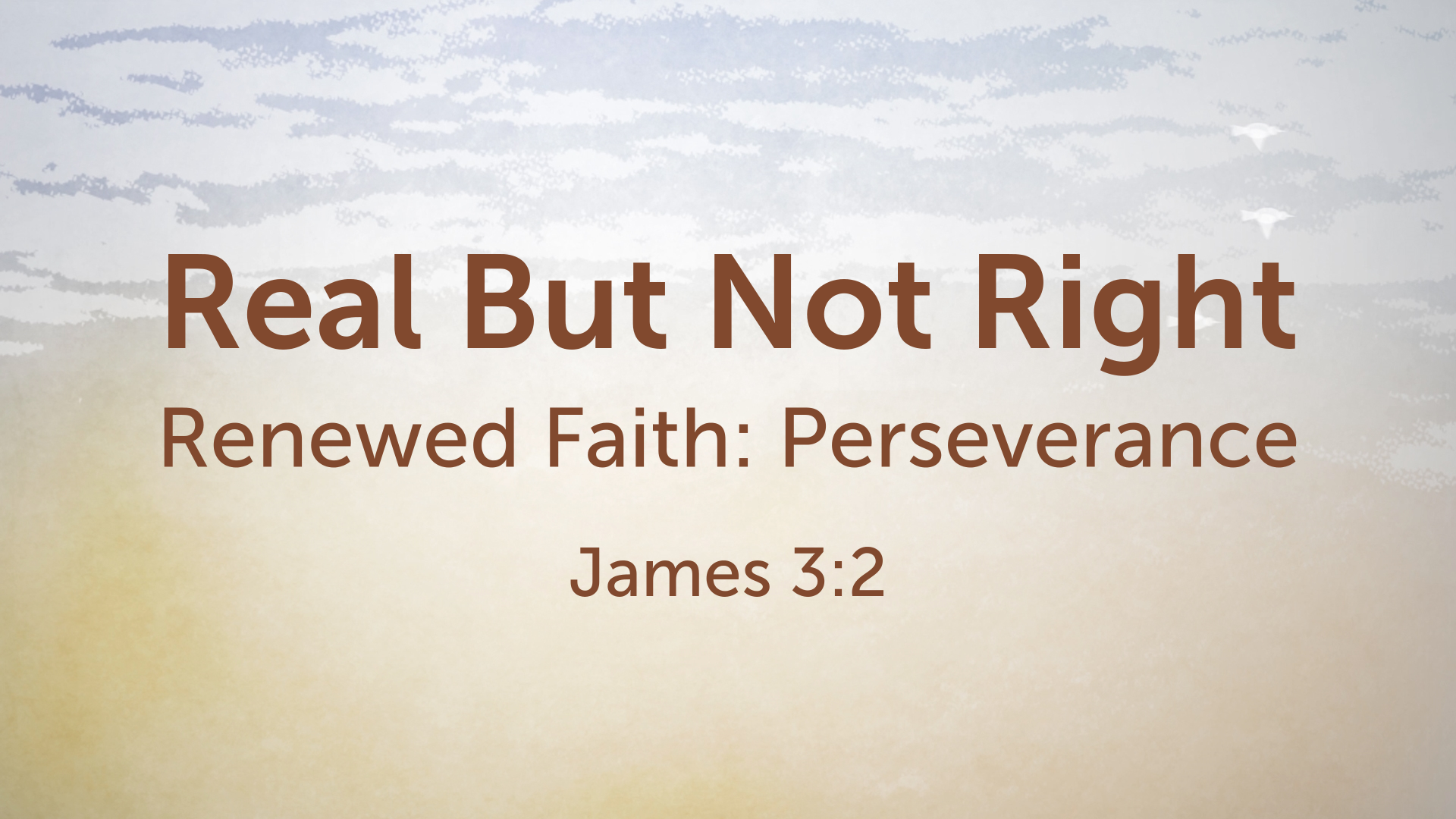 Real But Not Right - Logos Sermons