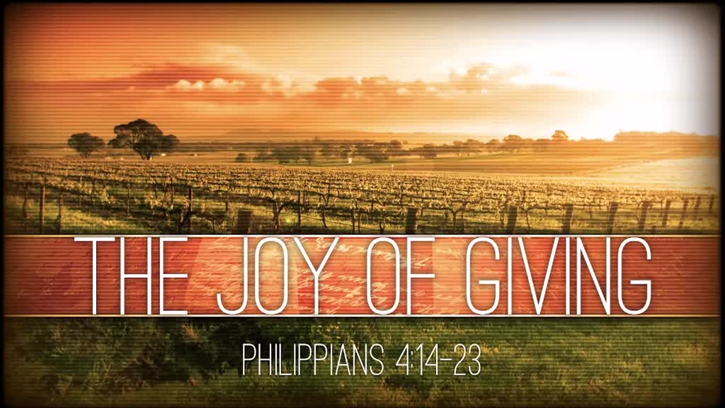 "The Joy of the Gospel: The Joy of Giving" - Logos Sermons