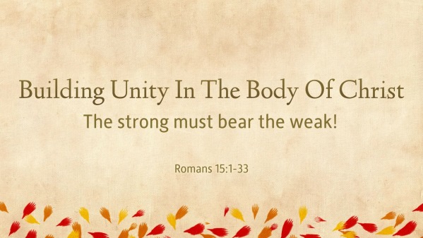 Building Unity In The Body Of Christ - Logos Sermons