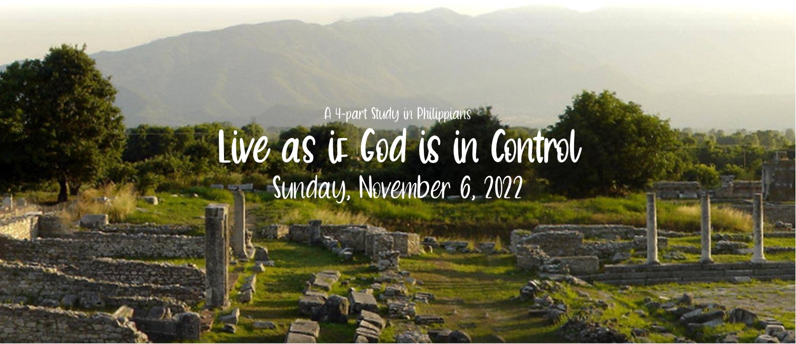 Live as if God is in Control - Logos Sermons