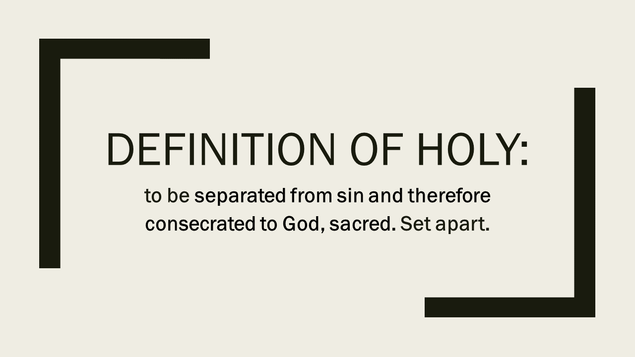 Holiness Logos Sermons