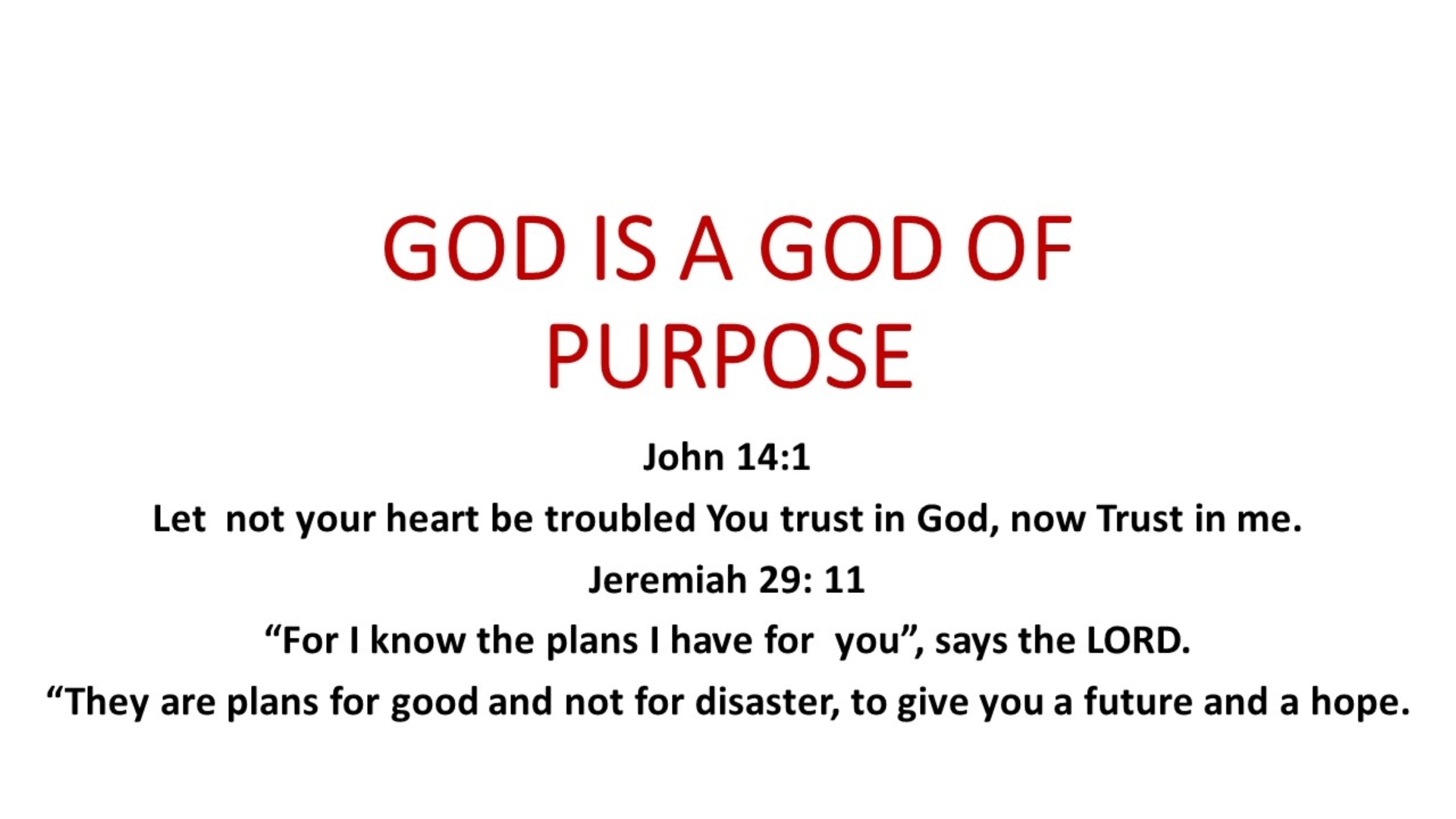 God is a God of Purpose - Logos Sermons
