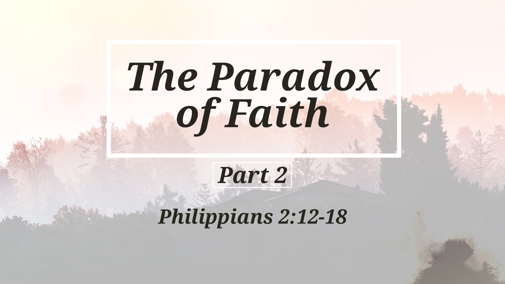 The Paradox of Faith Pt 2(Worship Service November 13, 2022) - Logos ...