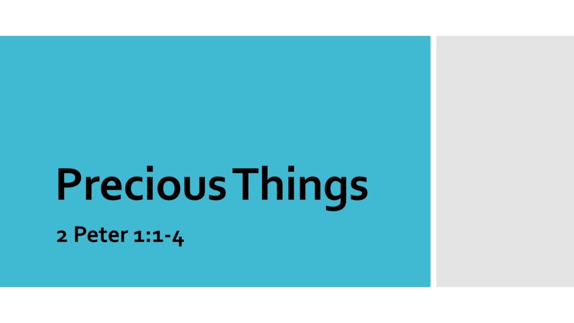 Precious Things - Logos Sermons