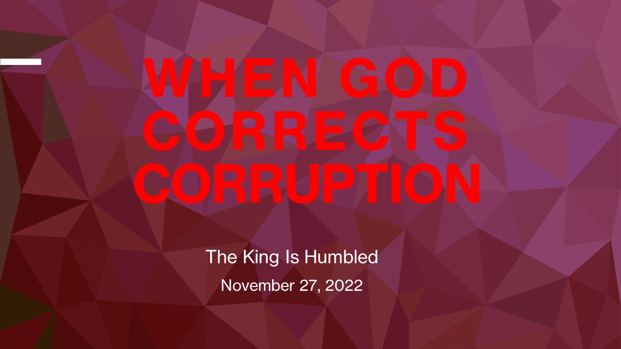 When God Corrects Corruption - Logos Sermons