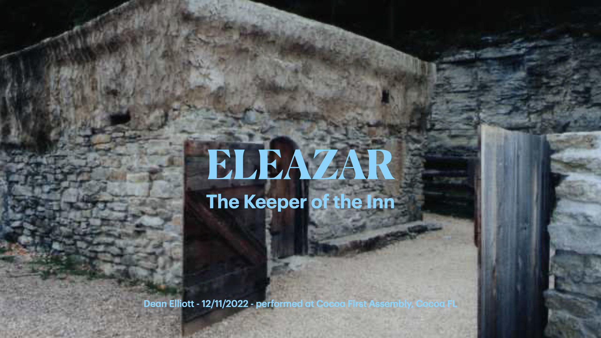 Eleazar, The Keeper of the Inn - Logos Sermons