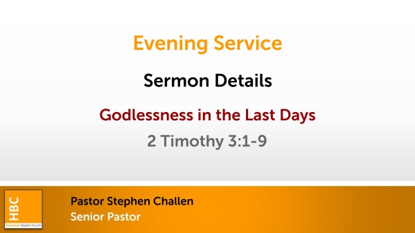 Godlessness in the Last Days - Logos Sermons