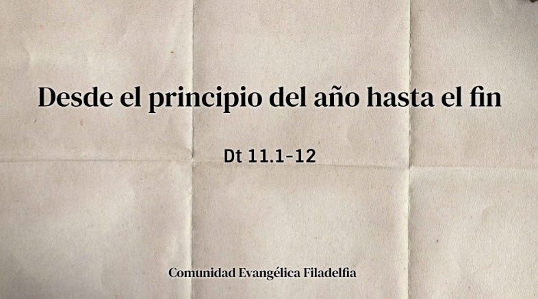 "Desde el principio del año hasta el fin" - Serie Cómo comenzar el año ...