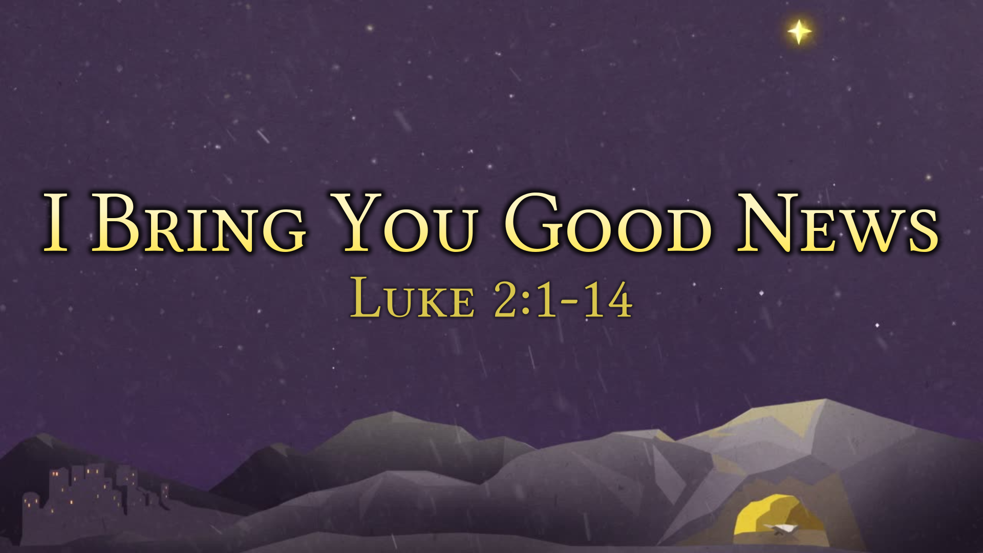 Luke 2:1-14 "I Bring You Good News" - Logos Sermons