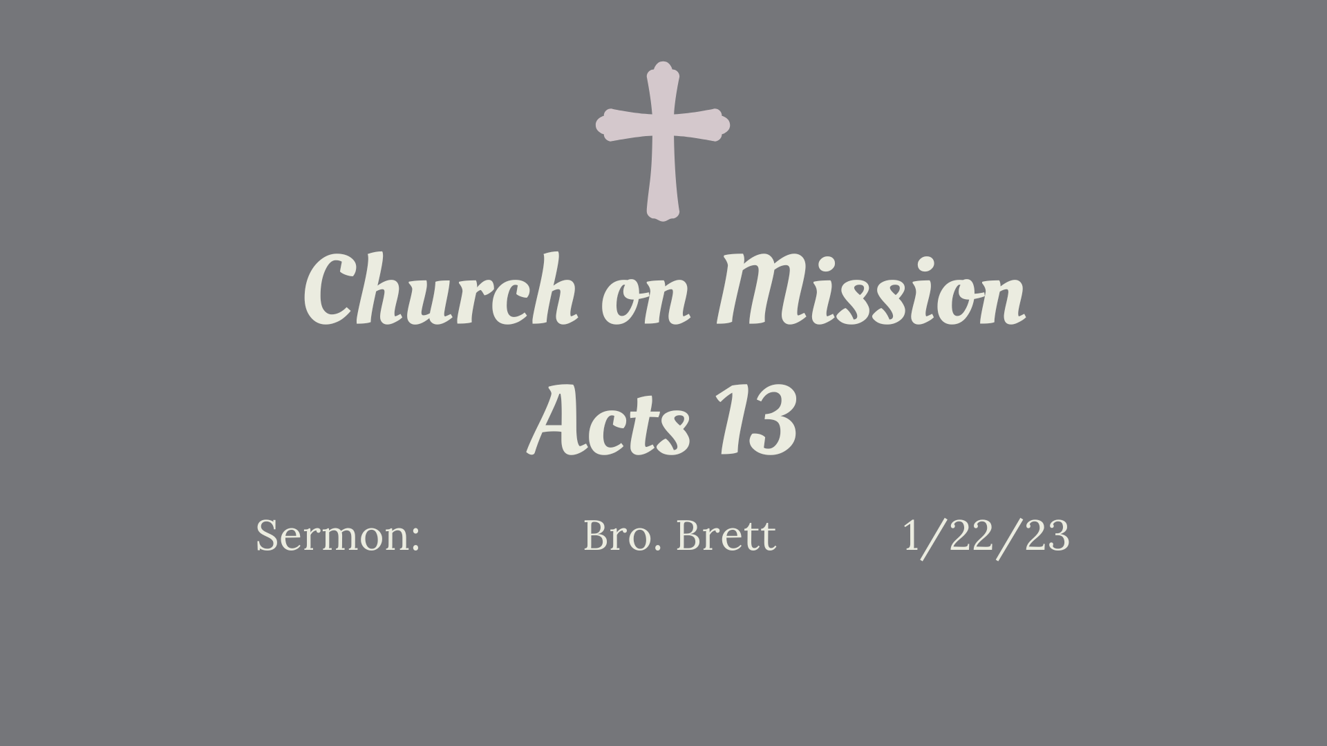 Church on Mission - Logos Sermons