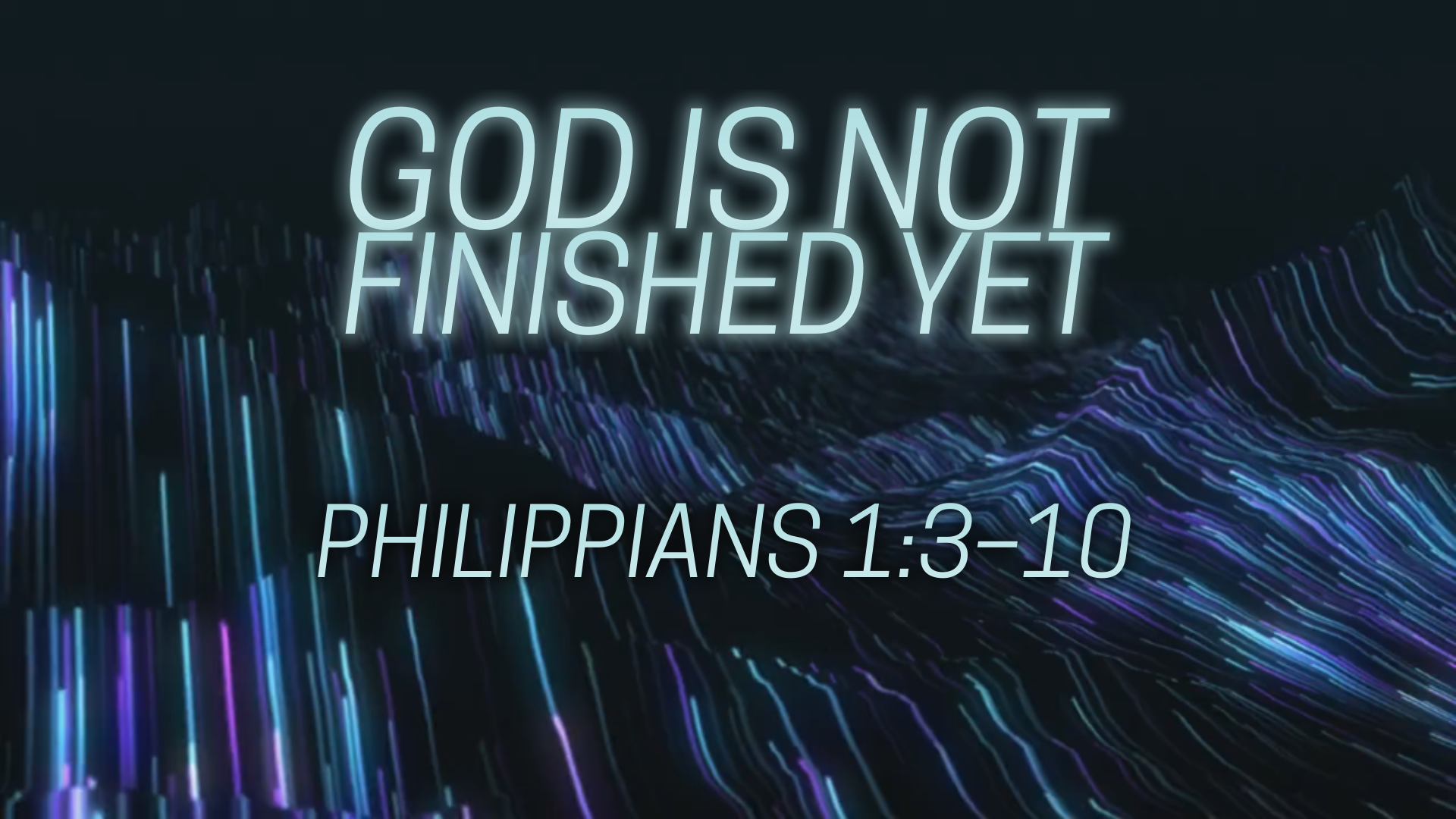 01.29.2023 - God Is Not Finished Yet - Logos Sermons