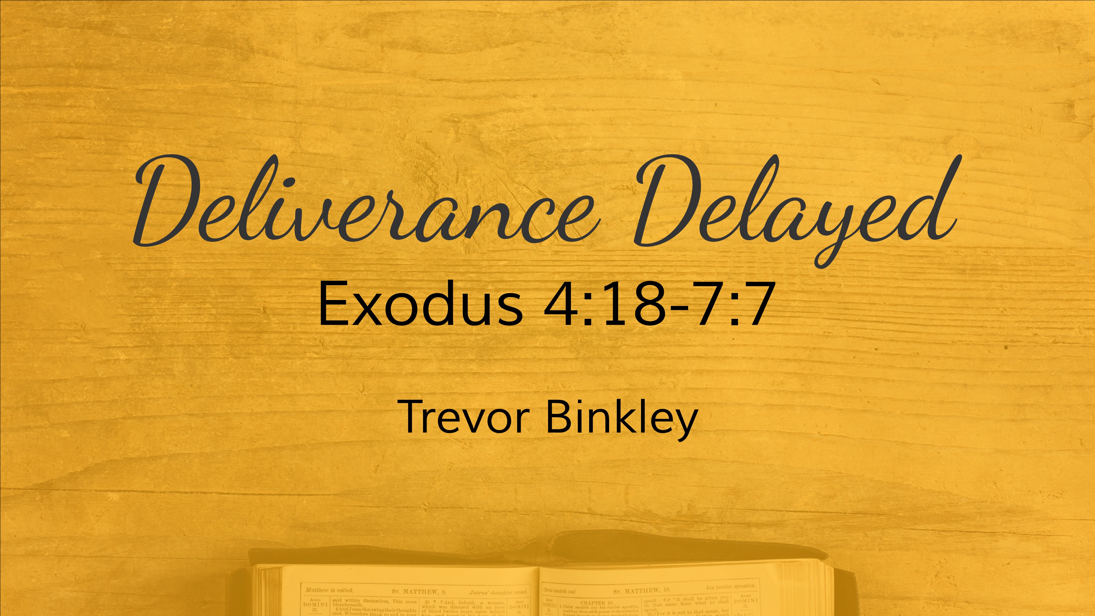 Deliverance Delayed - Logos Sermons