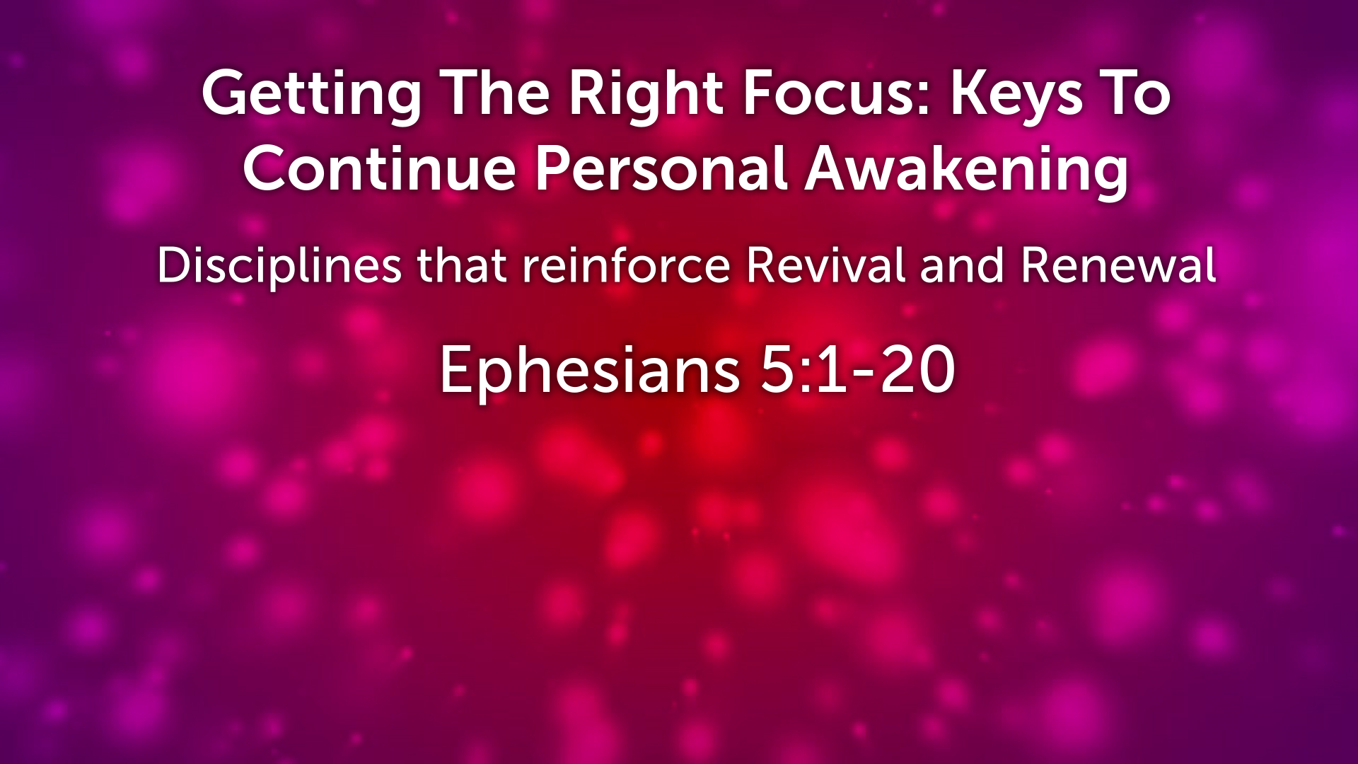 Getting the right Focus - Logos Sermons